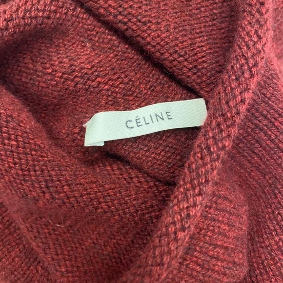Celine | Sweaters | Celine Cashmere Burgundy Turtleneck Sweater | Poshmark